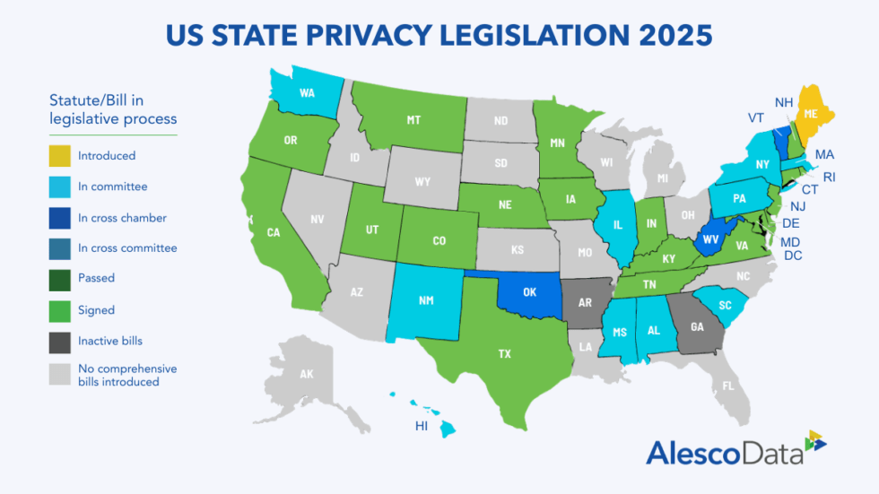 US State Privacy Legislation Updates - Alesco Data